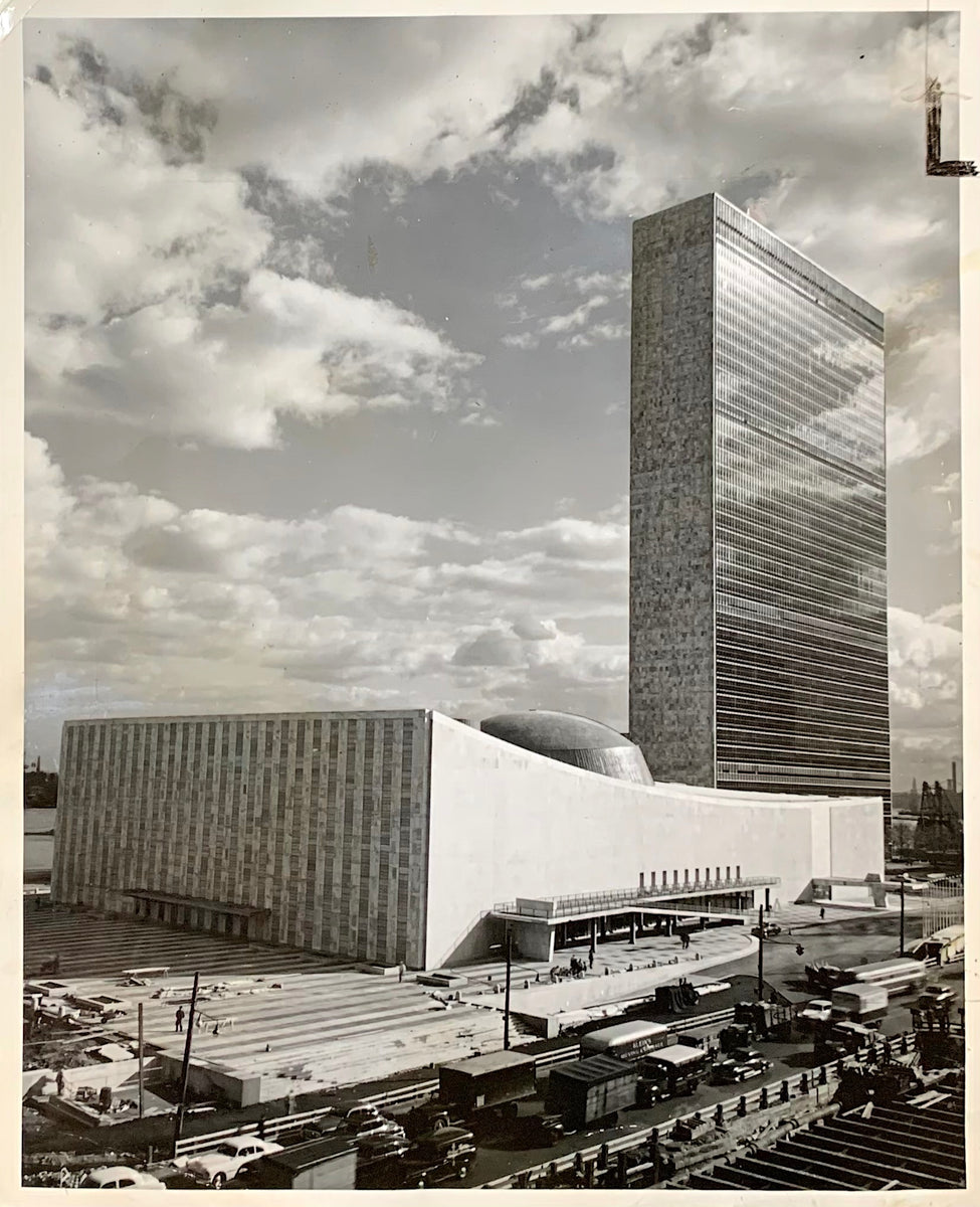 'United Nations General Assembly Building' - original vintage press ph ...